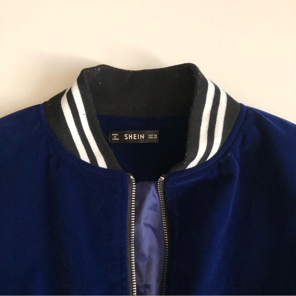 SHEIN | Jackets & Coats | Shein Royal Blue Collegiate Varsity Jacket Xs ...